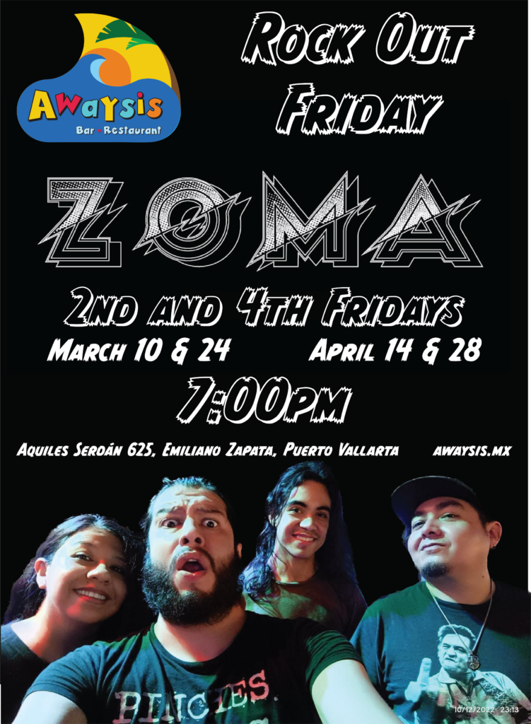 Rock Out Friday featuring ZOMA – Awaysis Bar & Restaurant